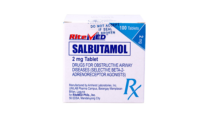 Asthma | RM SALBUTAMOL 2 MG TAB 100 | RiteMED